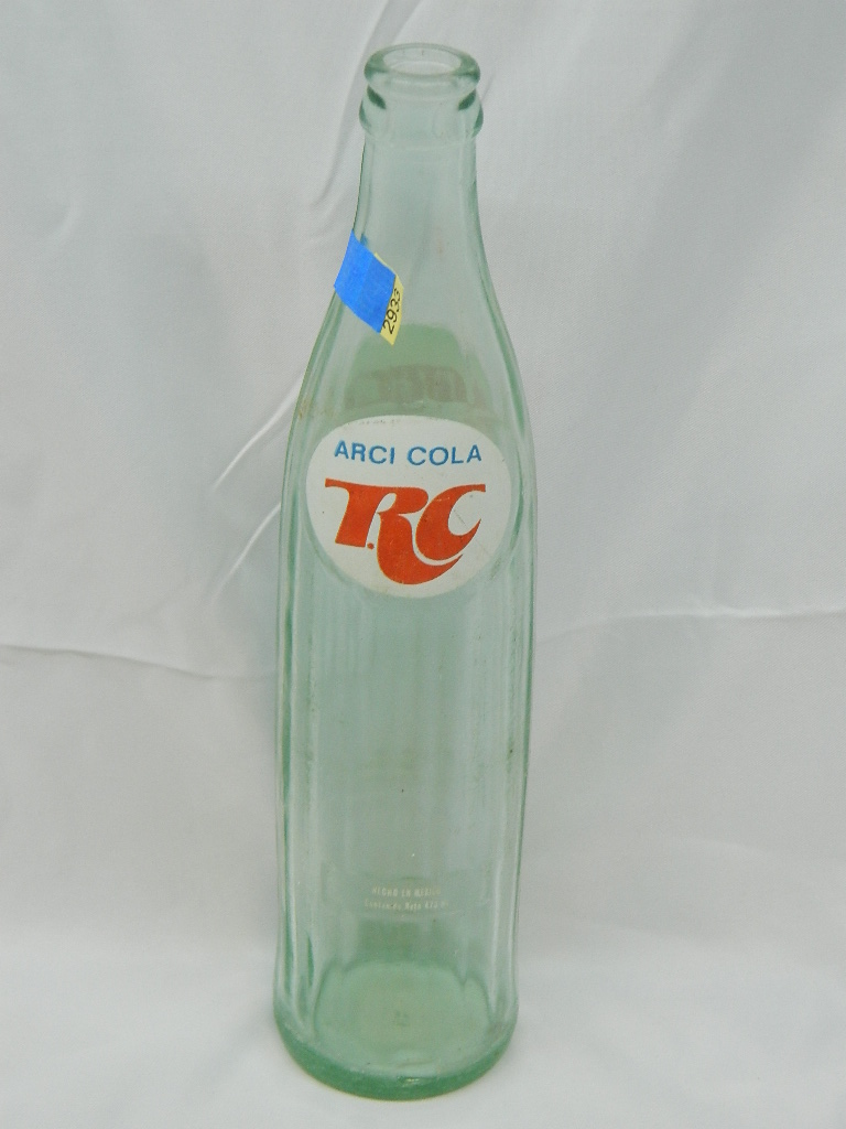 AA2933- Vintage Green Glass ‘ARCI COLA RC’ Soda Bottle 10.5 Inches Tall ...