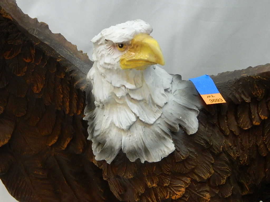 ML3693- GIANT Resin Made BEAUTIFUL BALD EAGLE Figurine 16×16.5 Inches ...