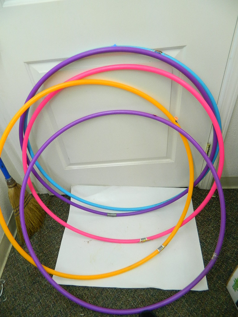 AA7952- Collection of 5 Colorful Plastic Kids Hoops Great for Outdoor ...
