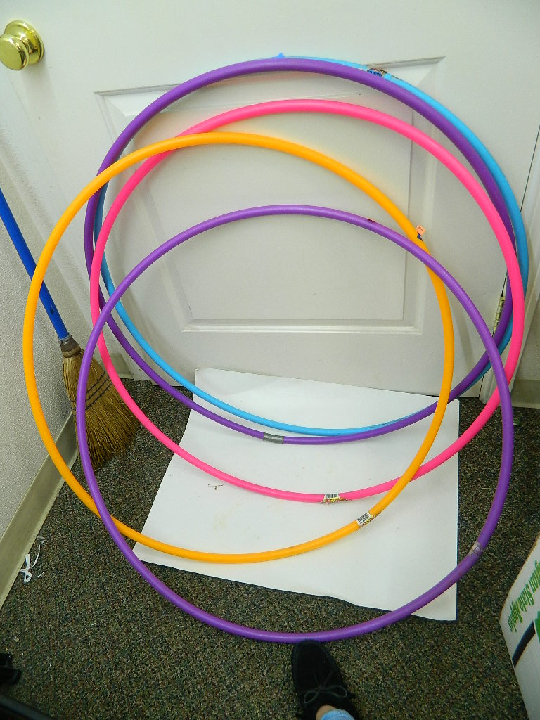 AA7952- Collection of 5 Colorful Plastic Kids Hoops Great for Outdoor ...